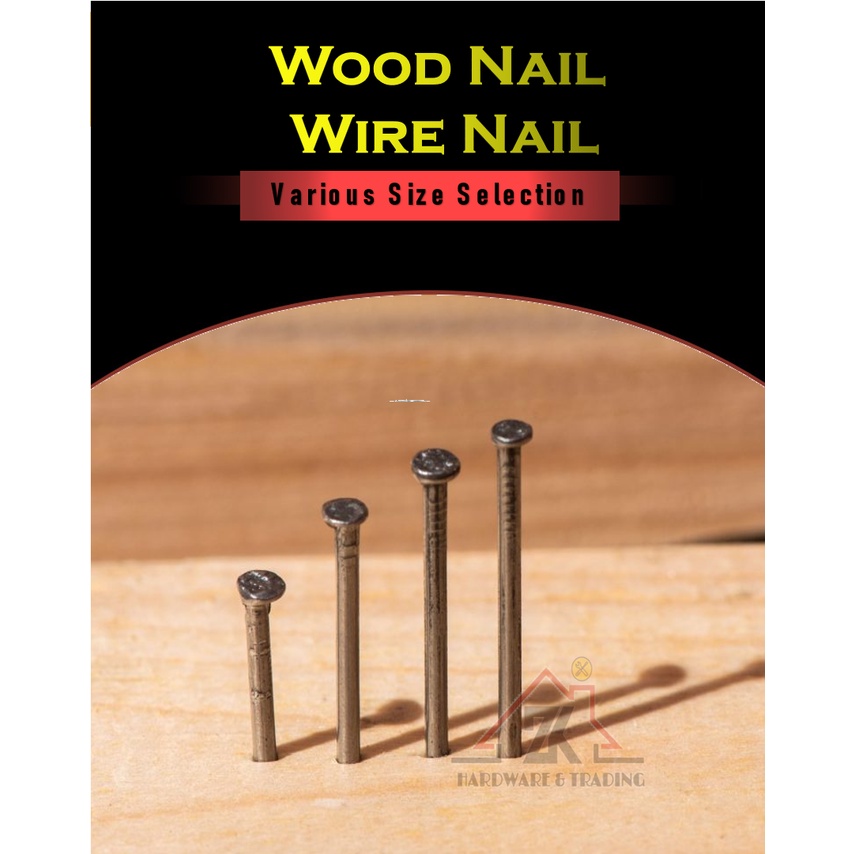 Wire Nail Paku Kayu Wood Iron Nail Paku Papan Kayu Paku Ceiling ...