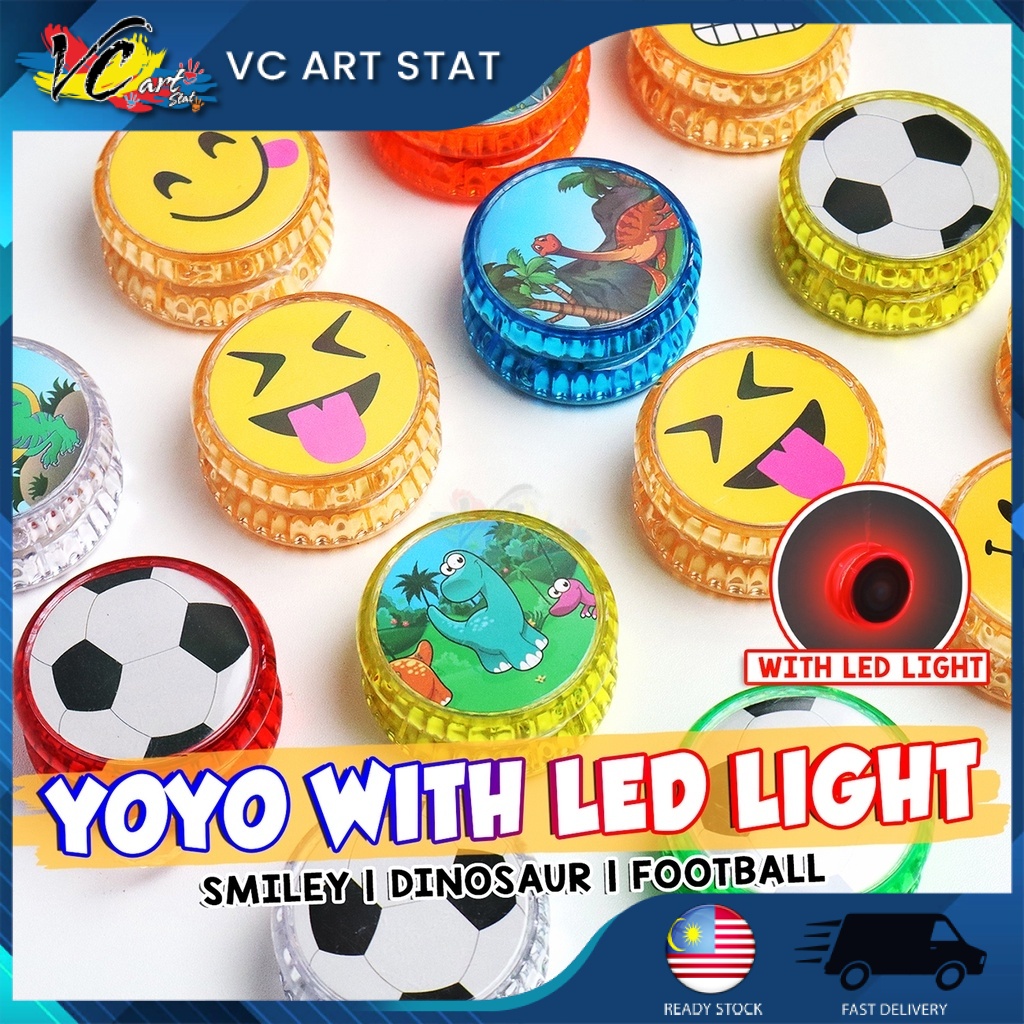 VC Art Cute and Fancy Super Yoyo with Led Light Emoji / Dinosaur ...