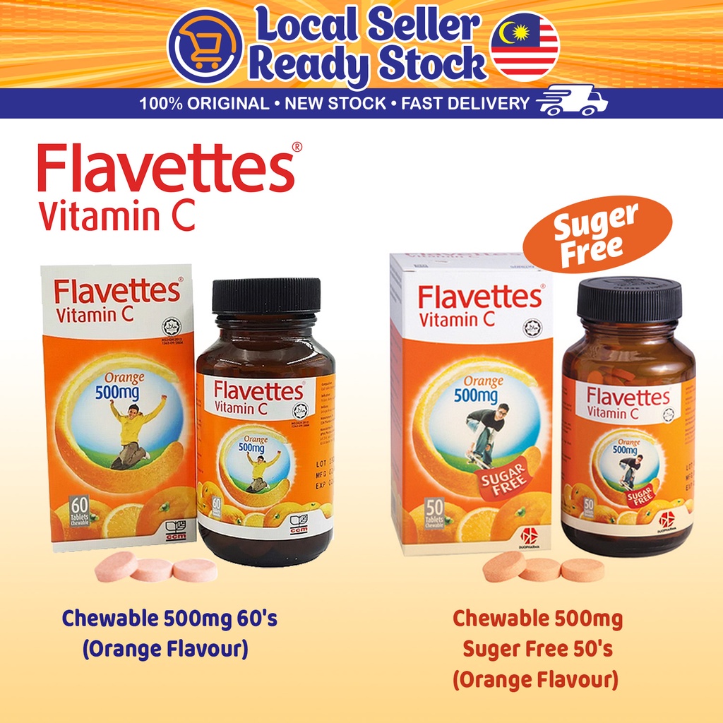 [Flavettes] chewable vitamin-C / Sugar free / 500mg | Shopee Malaysia