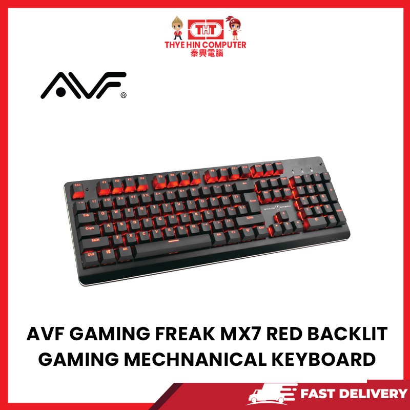 AVF GAMING FREAK MX7 RED BACKLIT GAMING MECHNANICAL KEYBOARD | Shopee Malaysia