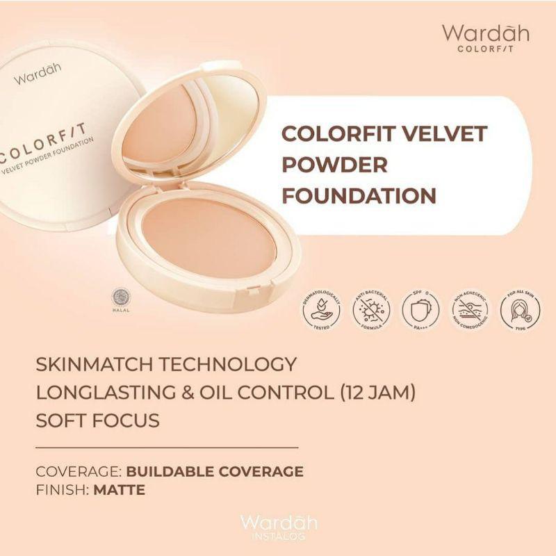 Wardah Colorfit Velvet Powder Foundation | Shopee Malaysia