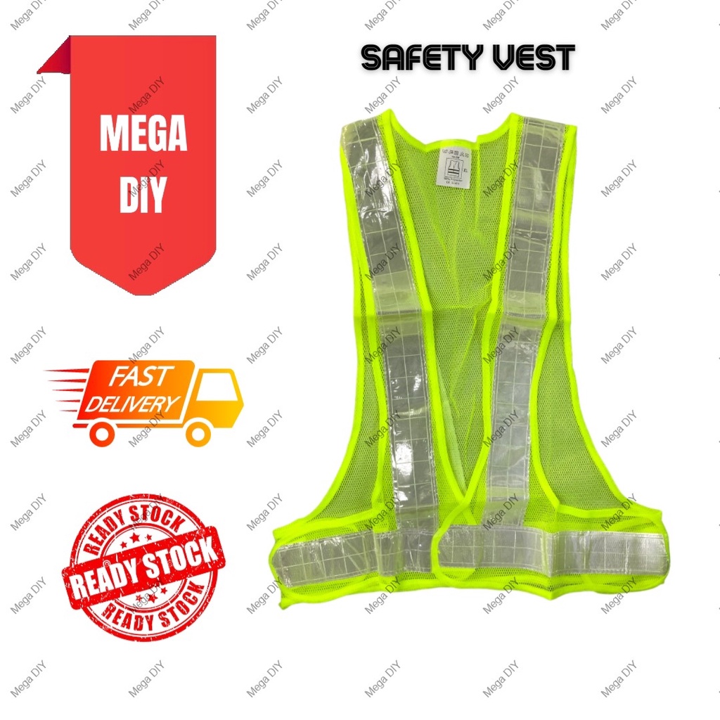 Safety Vest Security Visibility Big Reflective Vest Gear Green Mesh ...