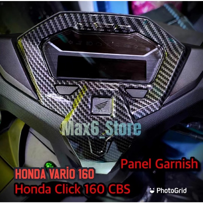 HONDA SCOOTER VARIO160 METER COVER CARBON / CHROME Honda Click 160 ...