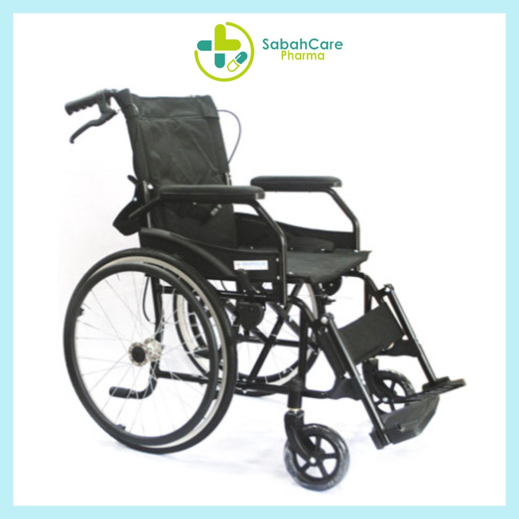 SABAHCARE HOSPITECH LIGHTWEIGHT WHEELCHAIR (20") - BLACK | Shopee Malaysia