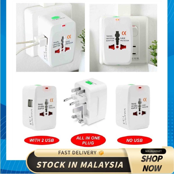 Universal Travel Adapter Plug All In One International Worldwide Travel ...
