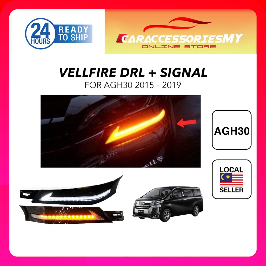 Toyota Vellfire agh30 Head lamp Led Daylight Signal 2015 2019 running ...