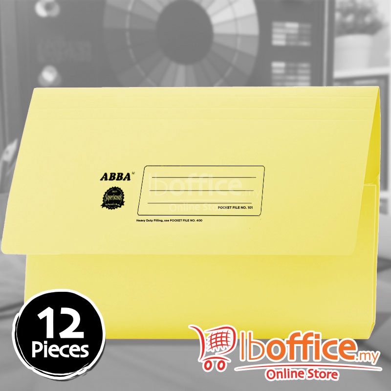 Pocket File - ABBA-101 - Yellow - 12pcs | Shopee Malaysia