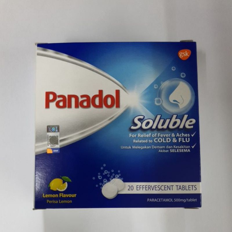 Panadol Soluble Effervescent Tablet 20s (Expiry Date:02/2025) | Shopee ...