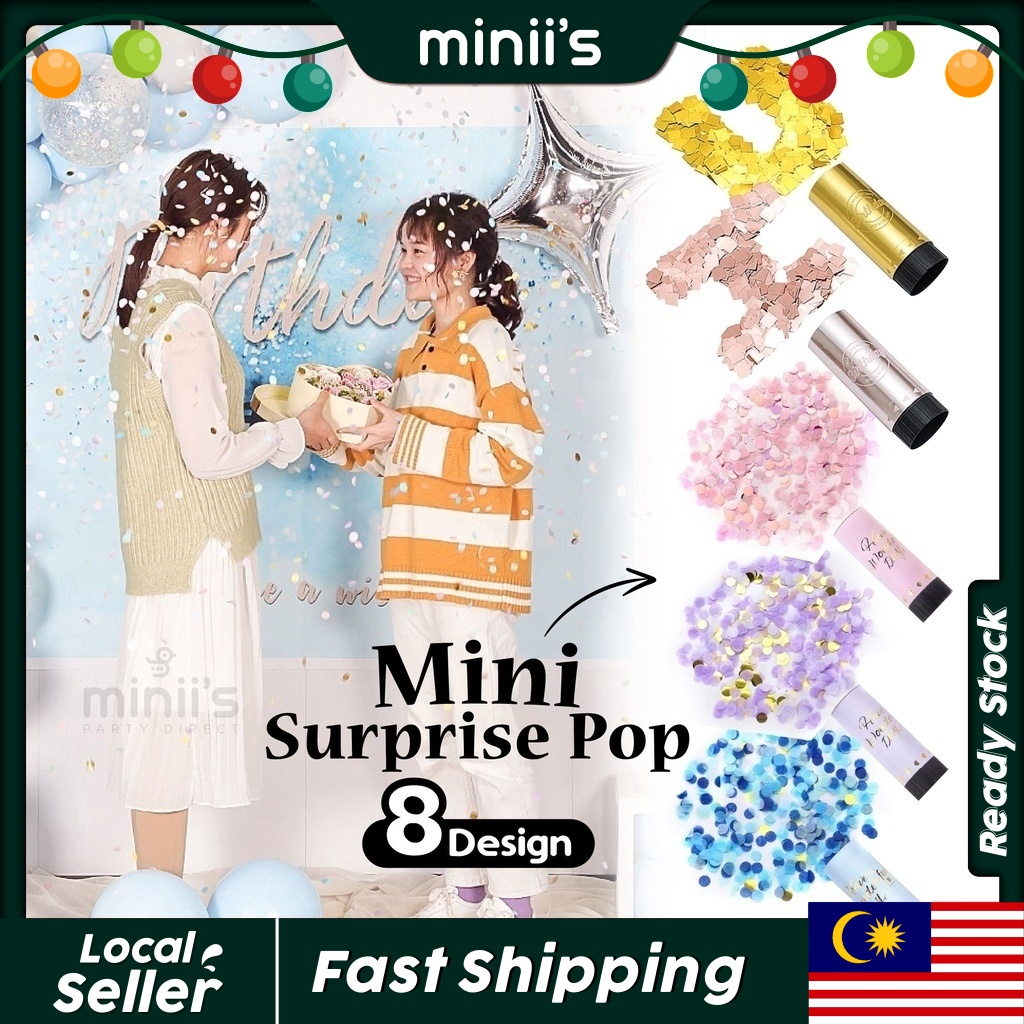 MINIIS PARTY Mini Popper Pop Surprise Popper Confetti Paper Confetti ...