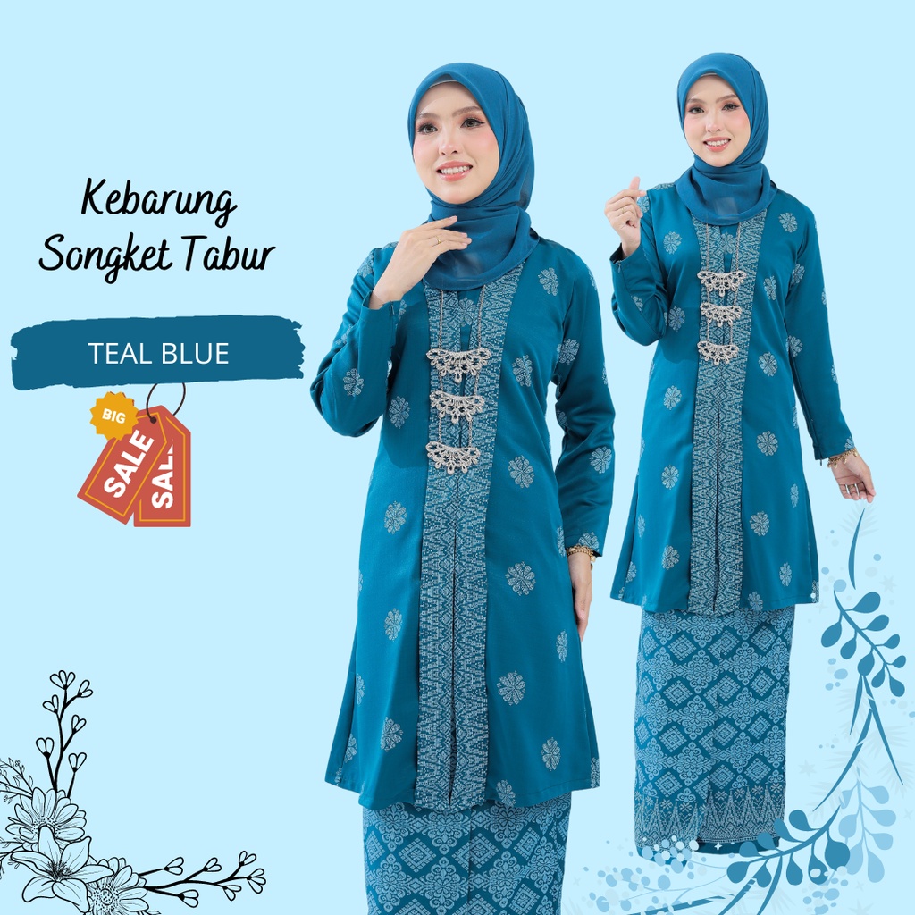 kebarung songket kebaya songket, kebarung moden . songket bunga tabur ...