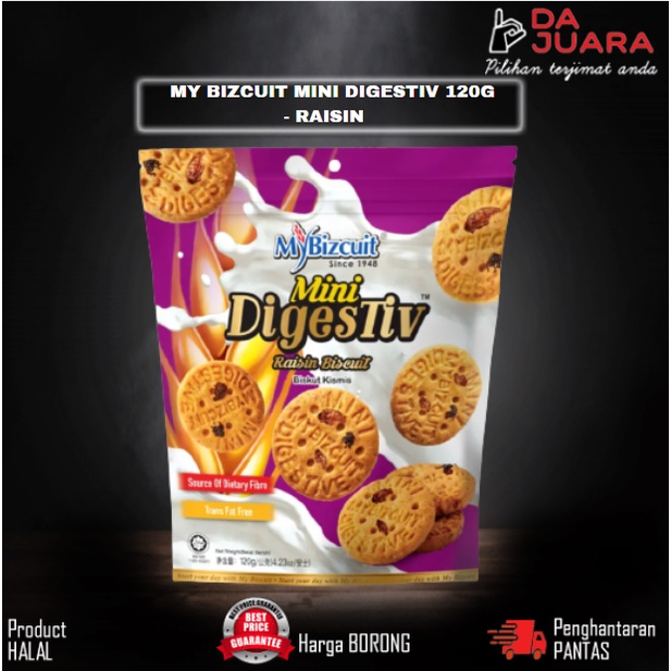 MYBIZCUIT MINI DIGESTIV 120G - RAISIN/WHOLEMEAL/MALTED/CHOCOLATE ...