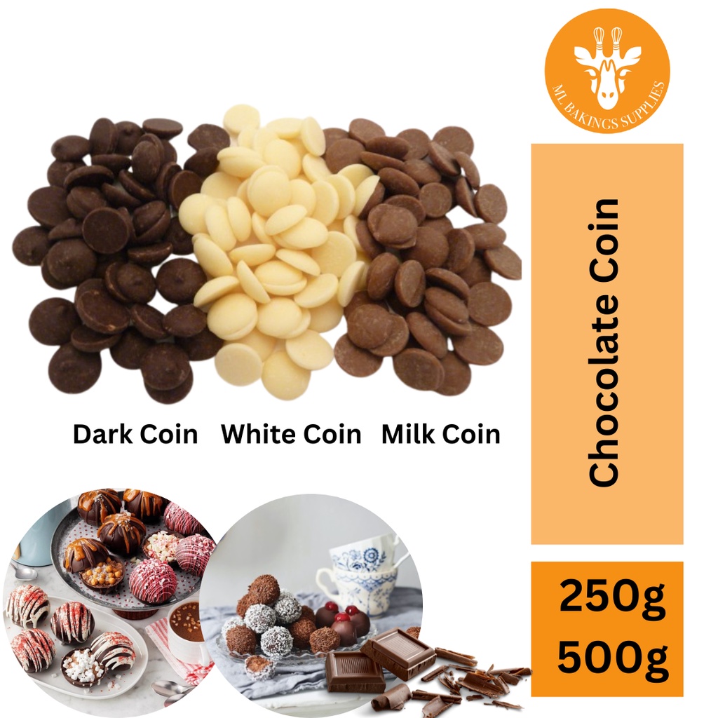 [READY STOCK] Chocolate Compound Coins 250gm, 500gm baking chocolate ...