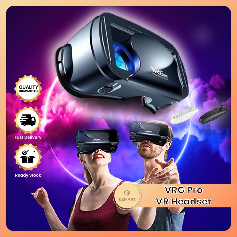 Ready Stock In Malaysia VRG Pro Box 3D virtual reality VR headset ...