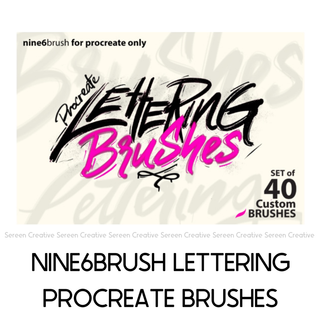 P152 Nine6brush Procreate Lettering Brushes (Calligraphy, Typography, Textured Brushes) | Shopee ...
