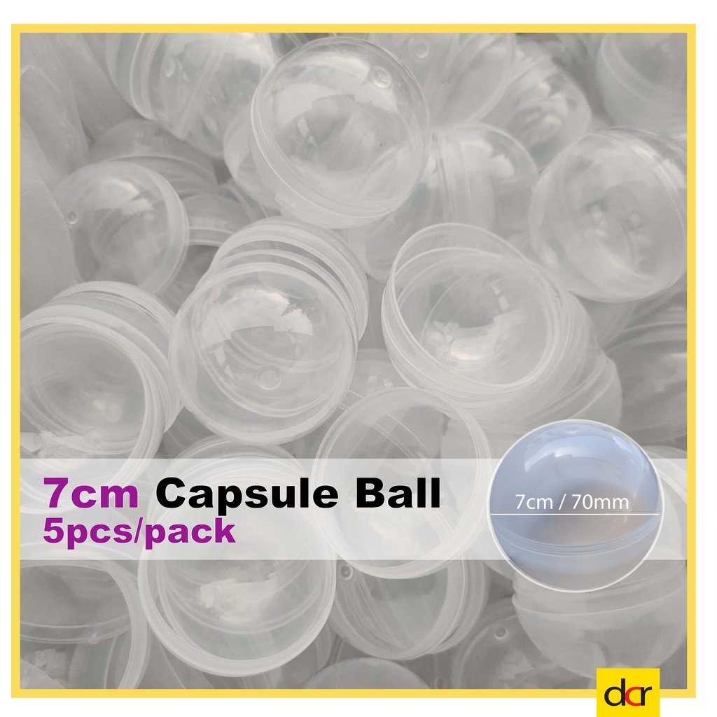 (5pcs) 7cm/70mm Transparent Plastic Ball, Capsule Ball Round Ball for ...