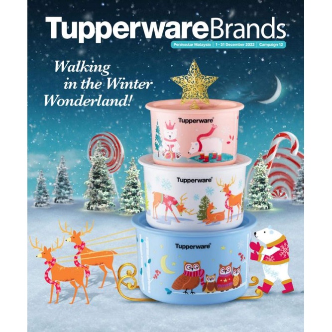 Tupperware Winter Wonders Collection One Touch Set | Shopee Malaysia