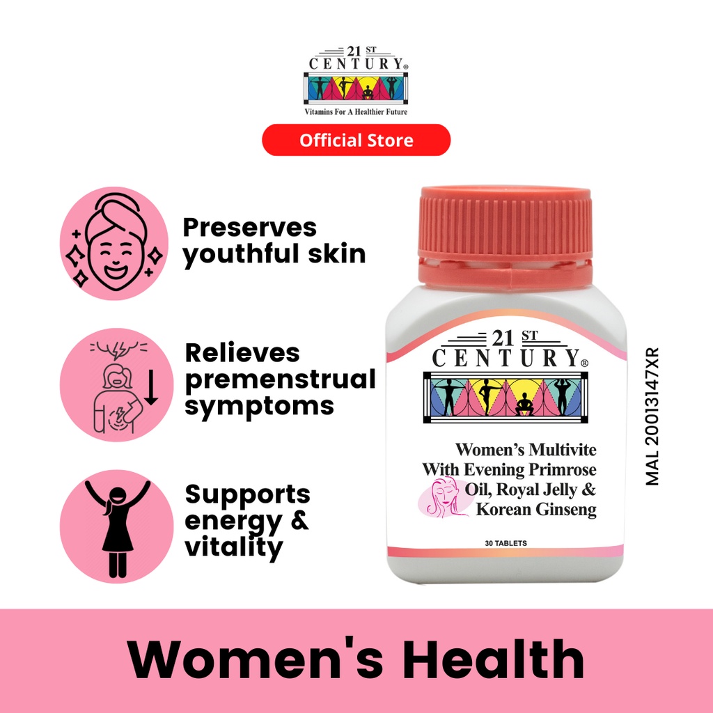21st Century Women's Multivite with EPO, Royal Jelly & Korean Ginseng ...