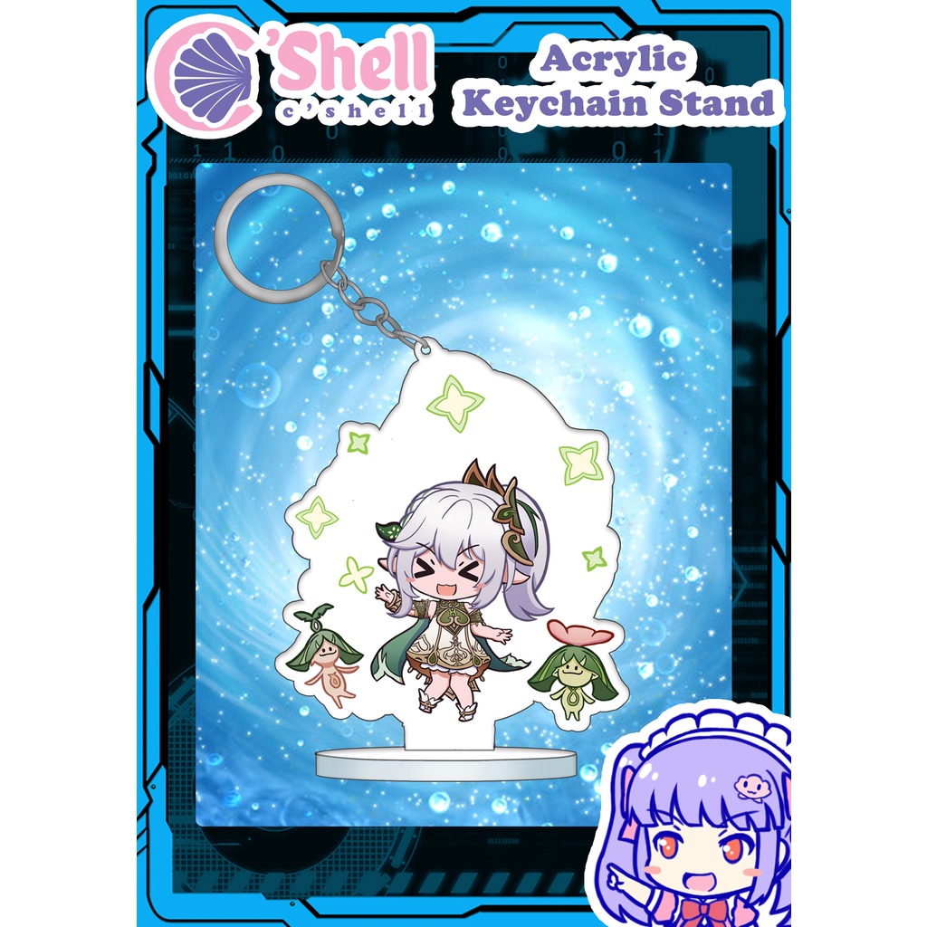 Genshin Cute Acrylic Stand & Keychain Nahida , Nilou , Kokomi , Yelan ...
