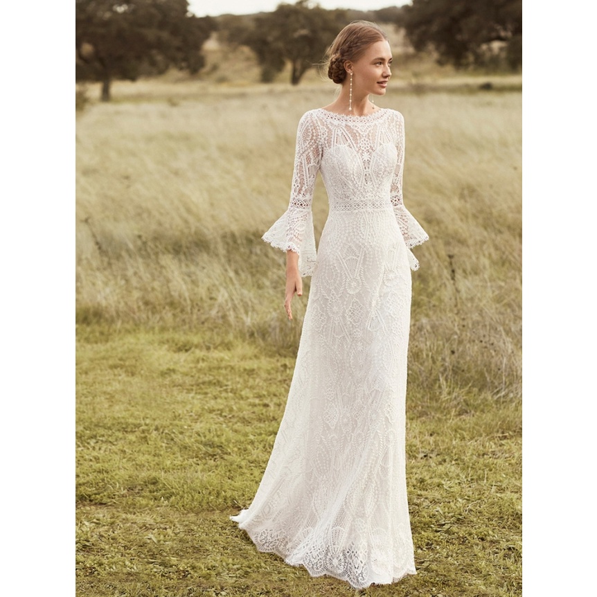 [Ready Stock] High-Born Gentle Lace Long Sleeves Design Long Wedding ...