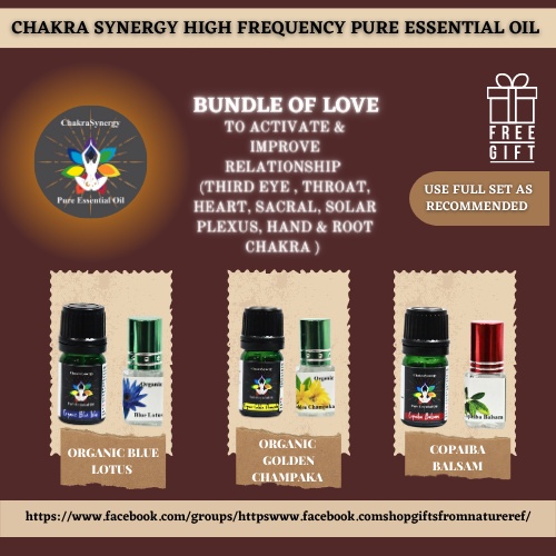 Bundle Of Love Chakra Synergy High Frequency Pure Essential Oil (FREE GIFT INCLUDED) | Shopee ...