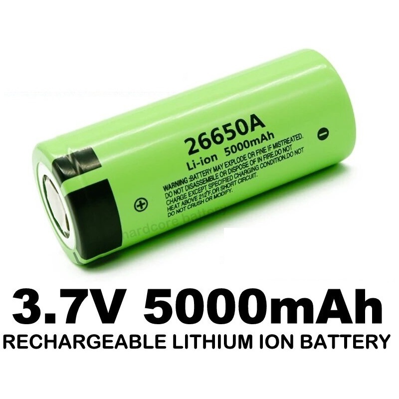 Panasonic NCR26650A 5000mAh Battery for LED / Flashlight Rechargeable ...