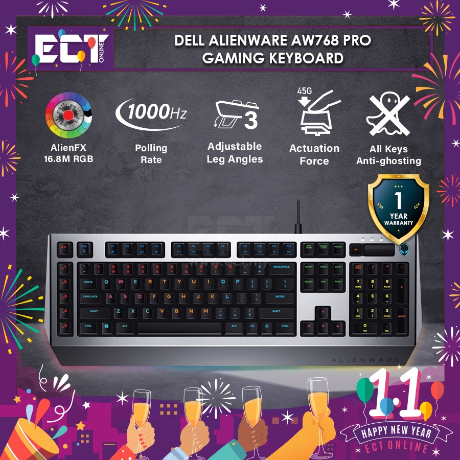 Dell Alienware AW768 Pro Gaming Keyboard | Shopee Malaysia