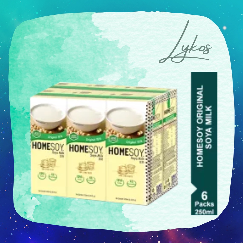 Homesoy Bean Milk Less Sugar 250ml x 6s 250ml x 12s Susu Soya Bean Soya Milk drinks beverage ...