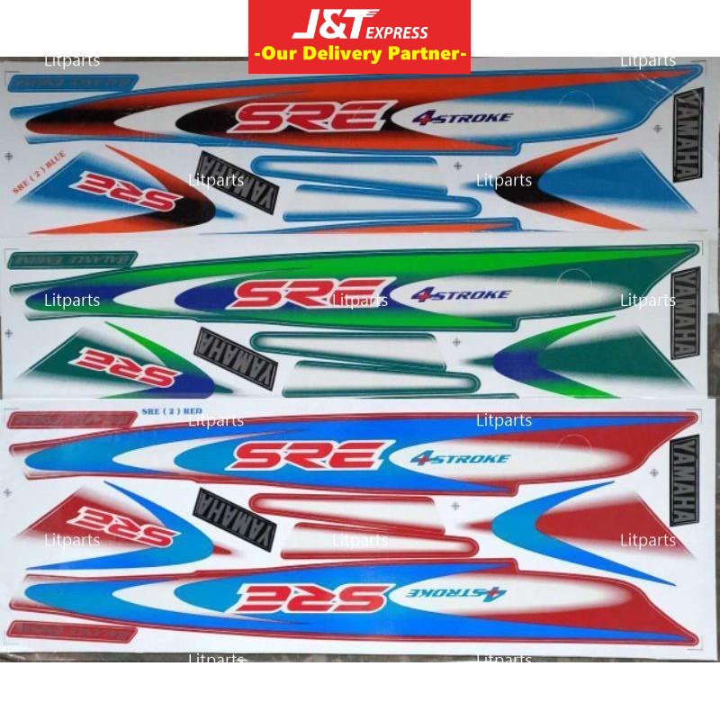 SRE (2) Body Sticker Stripe Red / Blue / Black | Shopee Malaysia