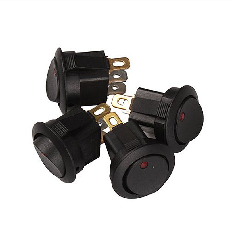 Round Rocker Switch 12V 16A ON-OFF with LED Light | Shopee Malaysia