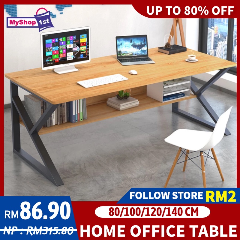 [PREMIUM] Wooden Office Computer Desks Workstation Desks With Storage ...