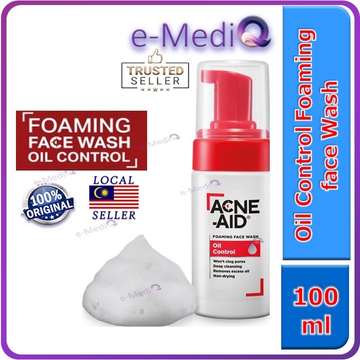 ACNE AID Oil Control Foaming Face Wash [Deep Cleansing Sensitive Skin ...