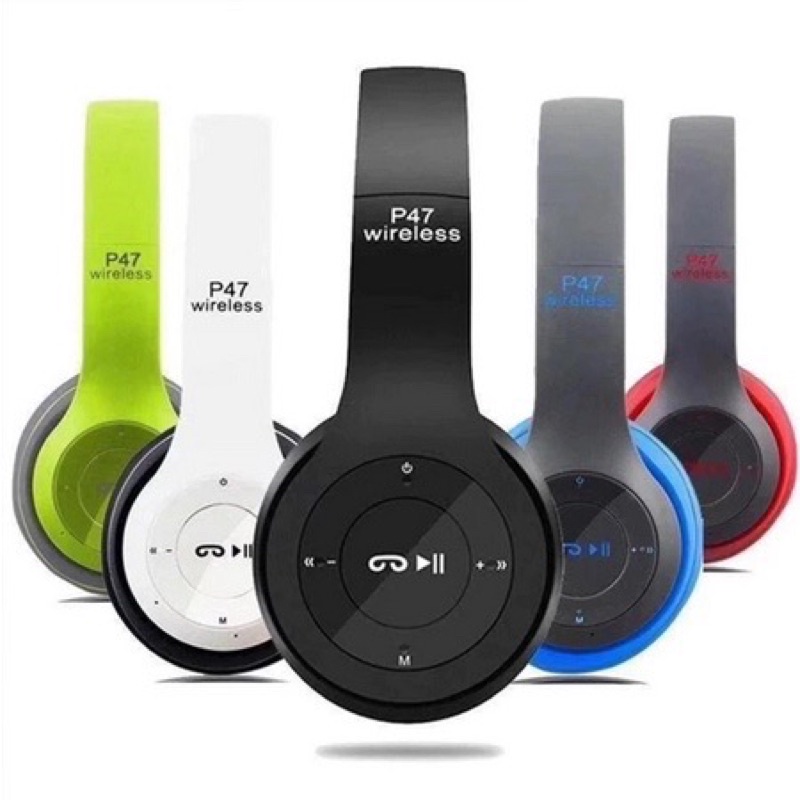 P47 Wireless Bluetooth Headphones Headset P47 Fon Kepala Bluetooth ...