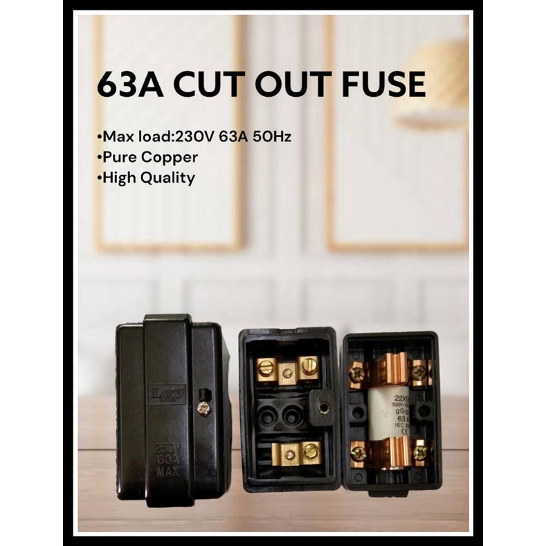 [TNB] 60A 100A 250V / 415V Cut Out Unit With Fuse | Shopee Malaysia