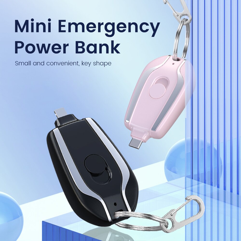 Keychain Portable Powerbank 1500mAh for Phone Mini Power Emergency ...