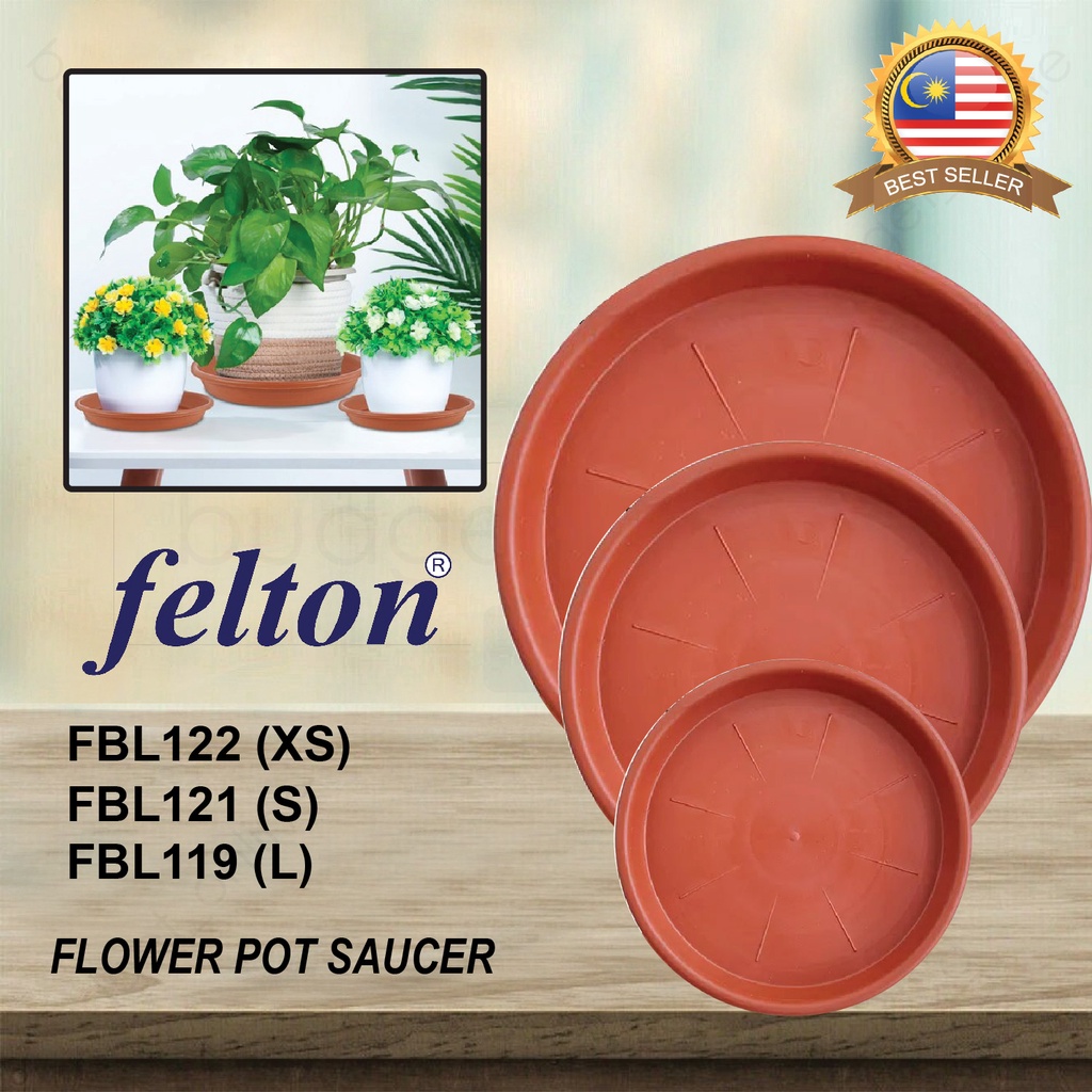 Felton Flower Pot Saucer Plant Base Tray for Indoors Outdoor Garden ...