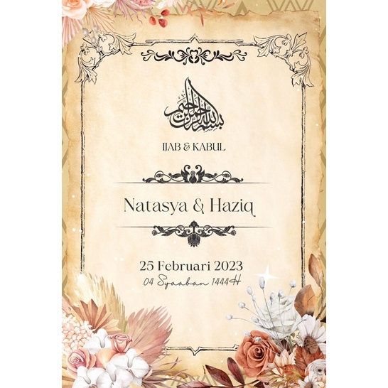 Kad Kahwin Digital (klasik) MAJLIS TUNANG/ KESYUKURAN | Shopee Malaysia