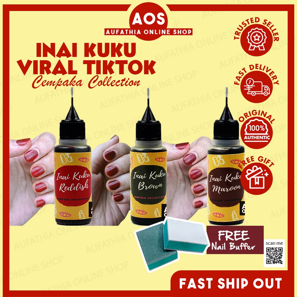 Inai Kuku Viral Brown Marron Reddish Cempaka Anis Collection Henna ...