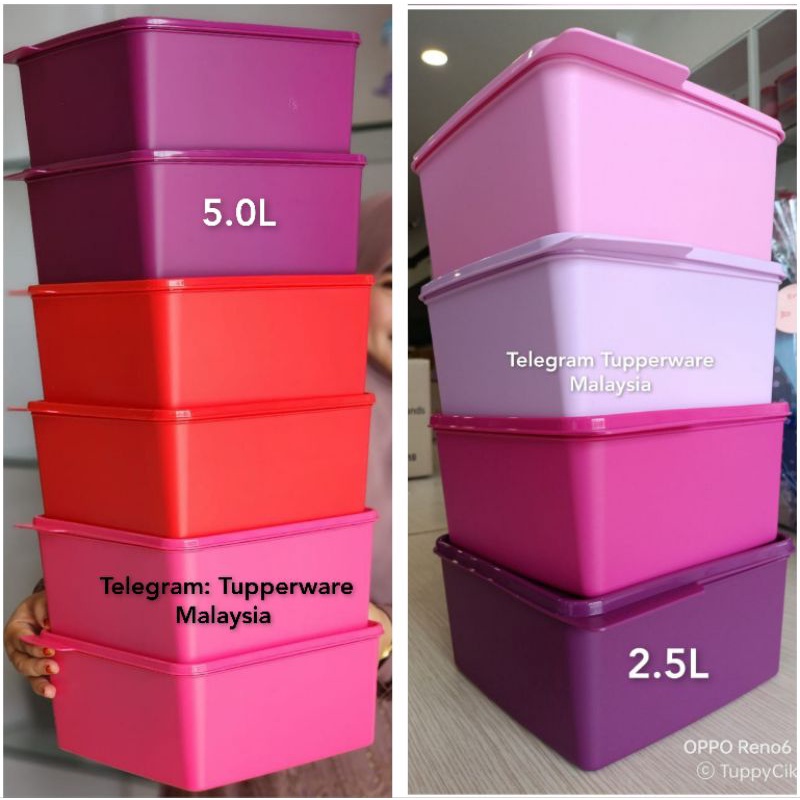Tupperware Snack N Stack 2.5L / 5L / 5.0L / Cozy Nest Tupperware ...