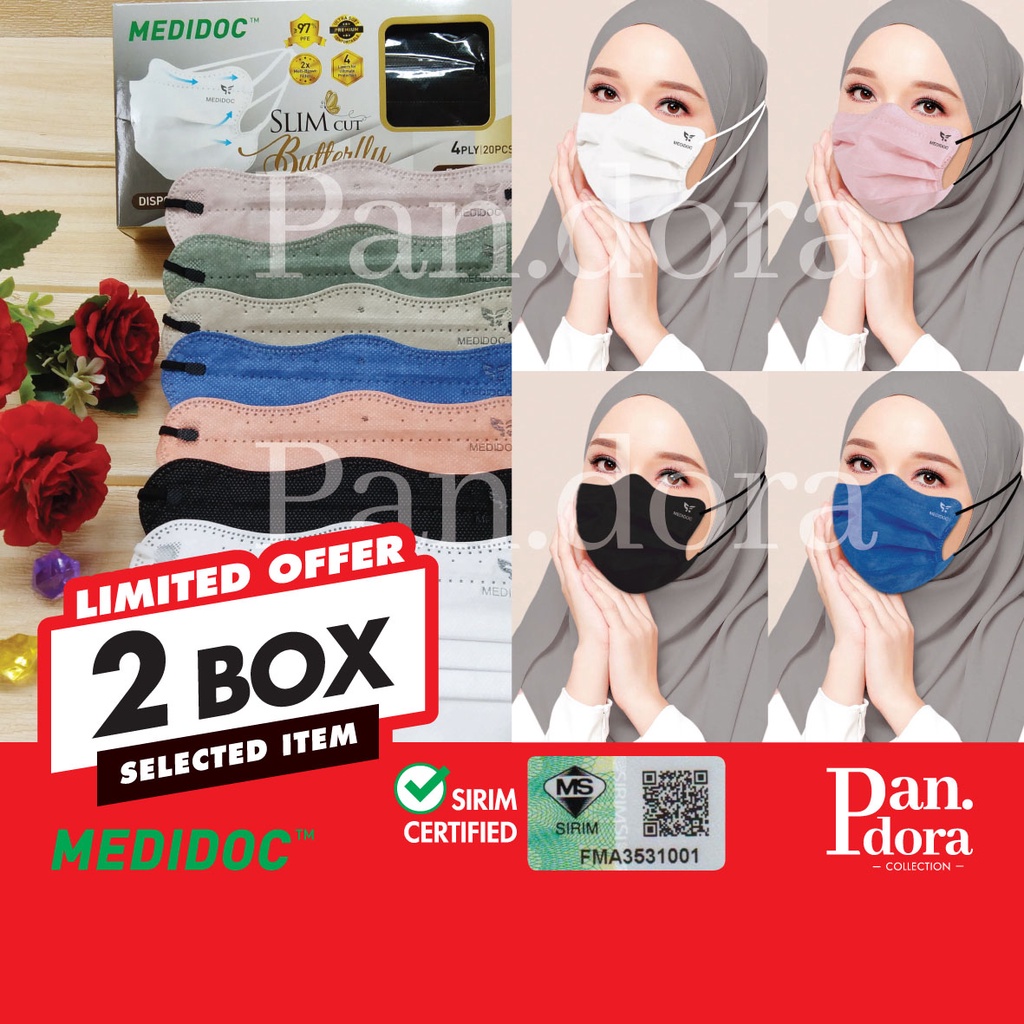 [ SIRIM Certified ] MEDIDOC 4ply Slim Cut Butterfly Headloop & Earloop ...