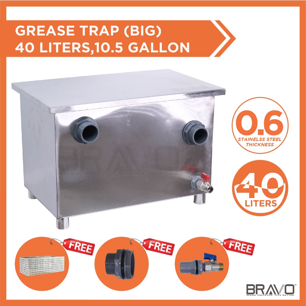 Stainless Steel Grease Trap/Perangkap Minyak Gris 40L/Penapis Minyak ...