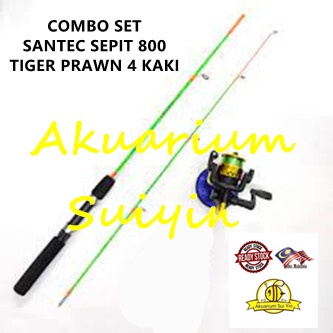 COMBO SET UDANG SANTEC TIGER PRAWN SOLID ROD 2691 + SANTEC SEPIT 800 ...