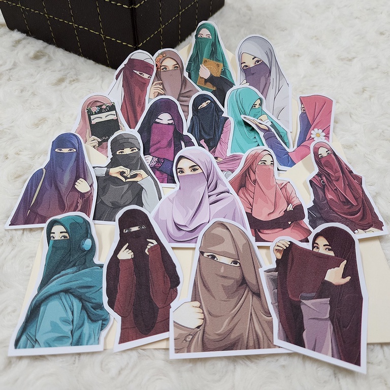 Setia Kraf Niqab Hijab Muslim Girl Sticker Journal Planning Stickers-1 ...