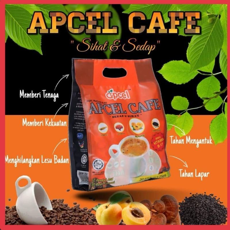 Apcel Kopi 20sachet x 25grm / Apcel Cafe 20's x 25grm | Shopee Malaysia