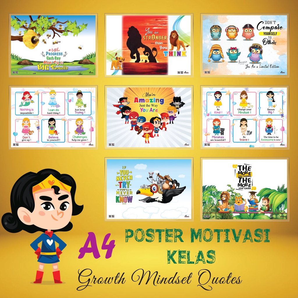 Motivational quotes poster (laminate) school classroom class wall ...