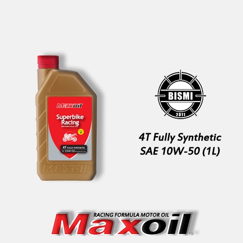 Maxoil 4T Fully Synthetic Superbike Racing 10W50 API SN (1L) | Shopee Malaysia