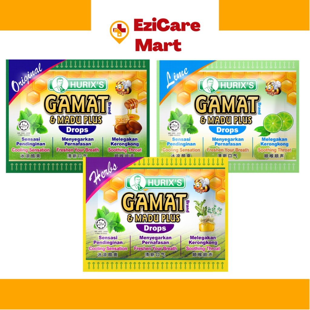 Hurix's Honey Drops Lozenges For Cough And Sore Throat 6's | Shopee ...