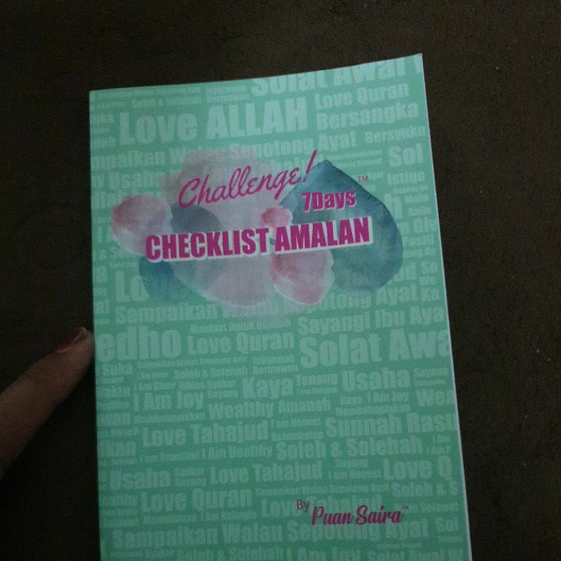 Buku Checklist Amalan 7 Days | Shopee Malaysia