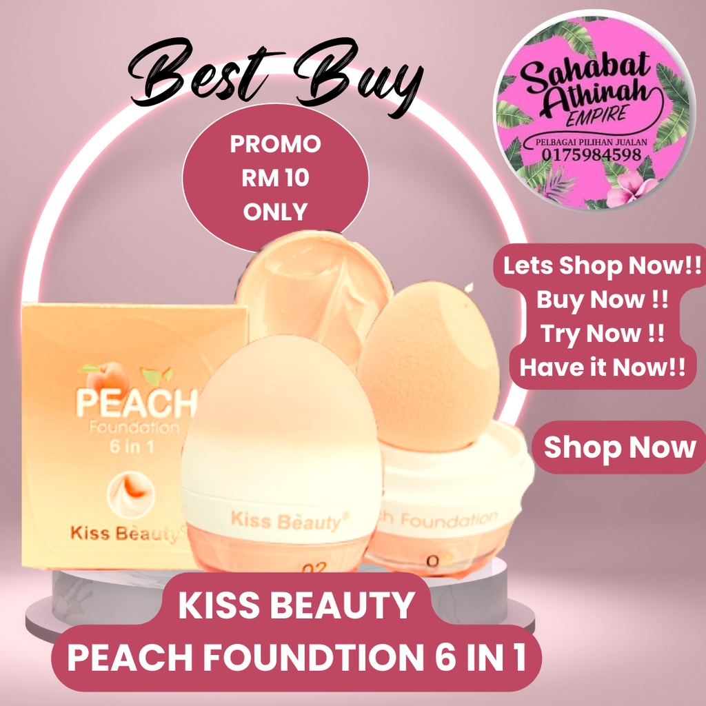 KISS BEAUTY FOUNDATION 6 IN 1 READY STOCK | Shopee Malaysia