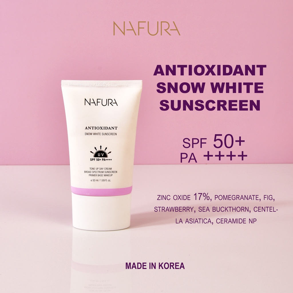 ANTIOXIDANT SNOW WHITE SUNSCREEN SPF 50+ PA +++ + (50ml) | Shopee Malaysia