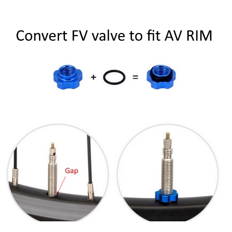 FV to AV convertor RIM Valve Spacer bicycle | Shopee Malaysia